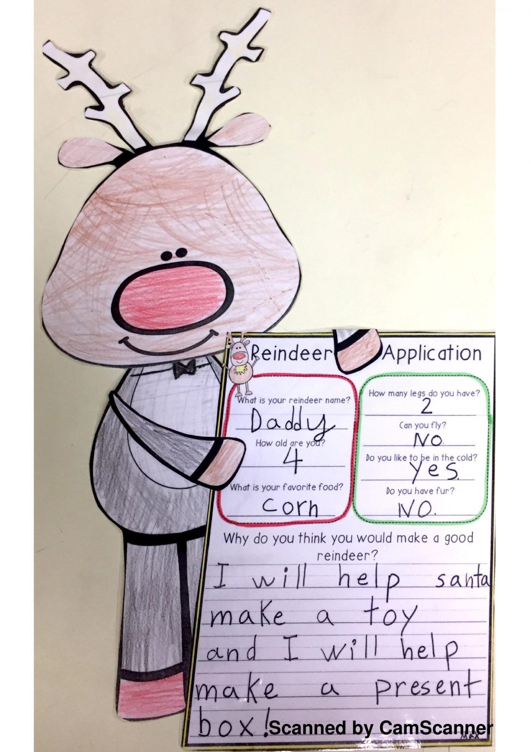 中班_Sandy Surfers:Reindeer job application - 康乃爾/康爾嘉國際學校